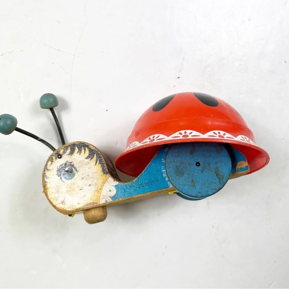 Vintage | Toys | Vintage 961 Fisher Price Ladybug Pull Toy 6s Childrens ...